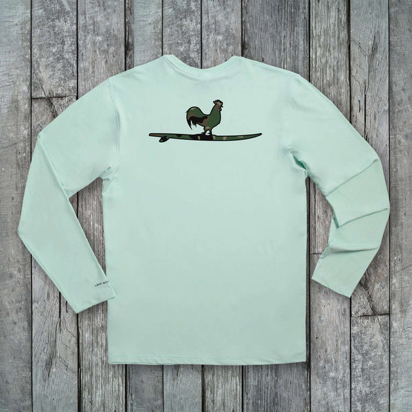 Camo Surfing Rooster SunShelter Shirt | Beach & Barn - Beach and Barn